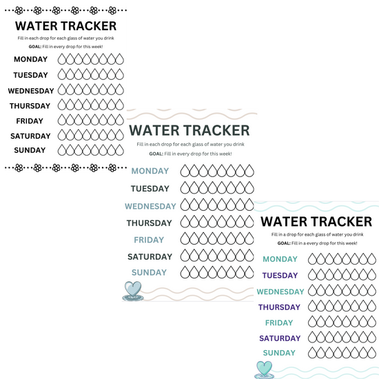 Water Tracker Printable - Daily & Weekly Tracking – Kim and Kalee